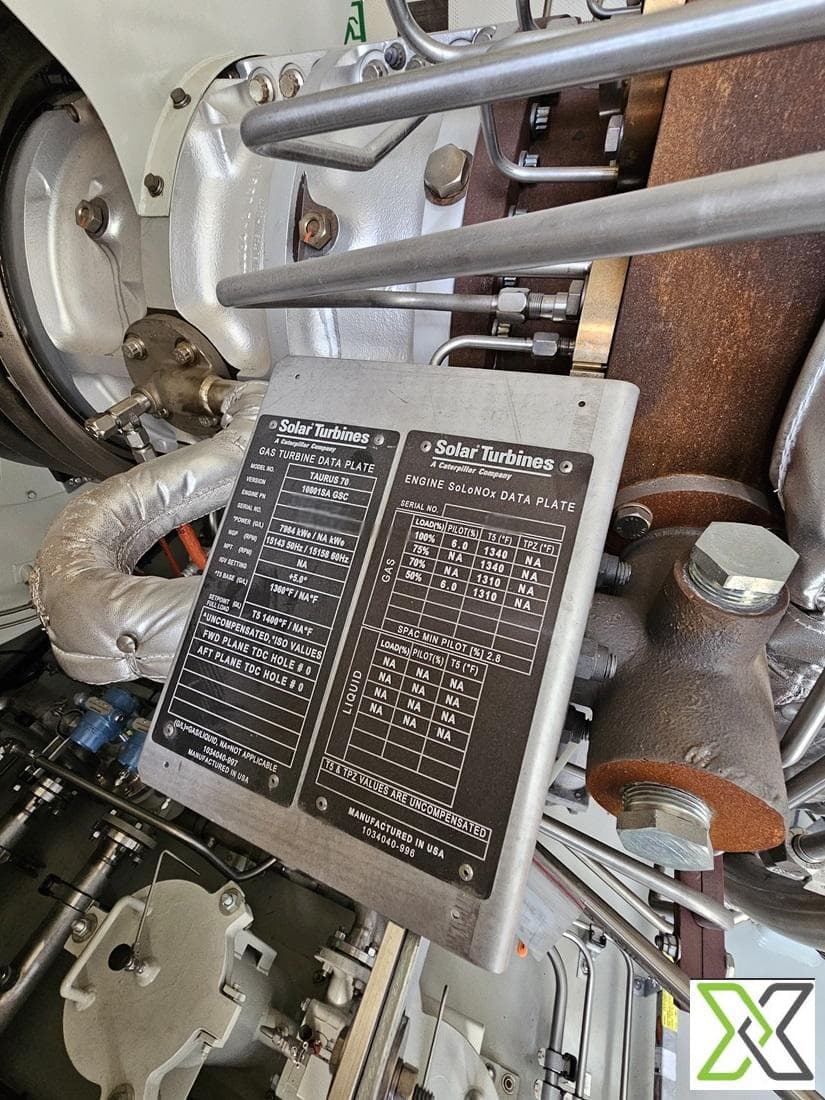 Solar Taurus 70 Gas Turbine Generator – 7.96 MW, Natural Gas, Zero Hours